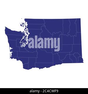 Washington map. Borders of Washington for your infographic. Vector US ...