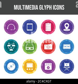 Beautiful Multimedia vector icon set Stock Vector Image & Art - Alamy