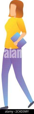 Woman purchasing manager icon. Cartoon of woman purchasing manager ...