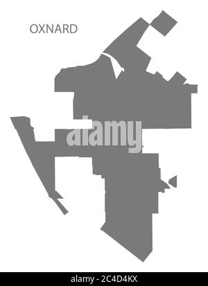 Modern City Map - Oxnard California city of the USA with neighborhoods ...