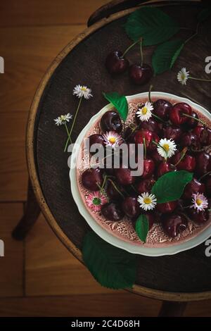 Closeup shot of fresh red cherries on tree branches Stock Photo - Alamy