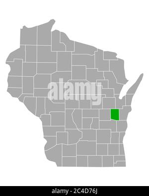 Map of Calumet in Wisconsin Stock Photo - Alamy