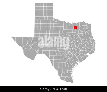 Map of Collin in Texas Stock Photo - Alamy
