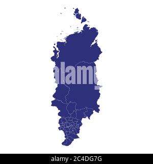 High Quality map of Krasnoyarsk Krai is a region of Russia with borders ...