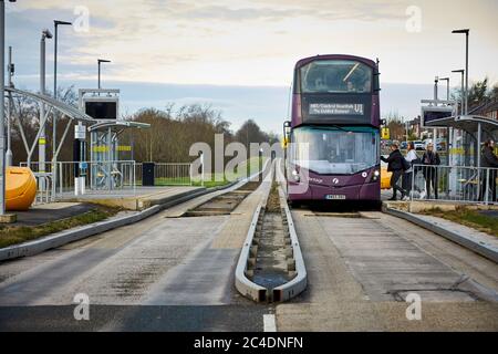 The First operated Vantage guided bus route running along the old ...