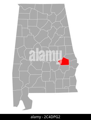 Map of Macon in Alabama Stock Photo - Alamy