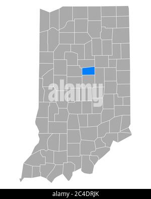 Map of Tipton in Indiana Stock Photo - Alamy