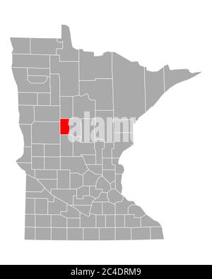 Map of Wadena in Minnesota Stock Photo - Alamy