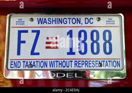 washington dc taxation without representation us state license plate ...