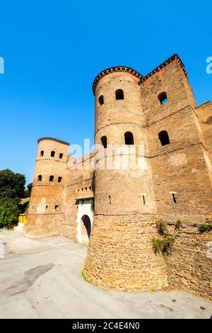 Rome, Italy. Porta Asinaria is a gate in the Aurelian Walls of Rome ...