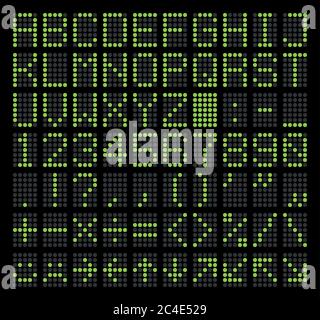 Green Led Dot-Matrix Display Stock Vector Image & Art - Alamy