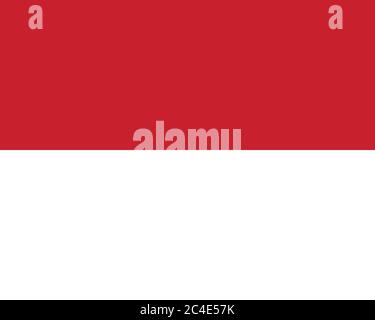Flag of Monaco. Monaco flag official colors and proportion digital ...