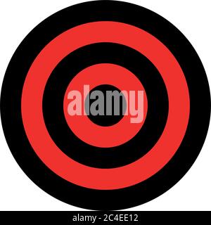 Black and red target. Hunting, shooting sport or achievement symbol ...