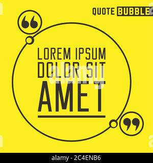 Quote form, speech text box. Vector illustration Stock Vector Image ...