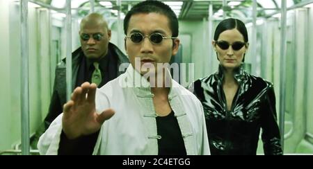 FISHBURNE,CHOU,MOSS, THE MATRIX REVOLUTIONS, 2003 Stock Photo - Alamy
