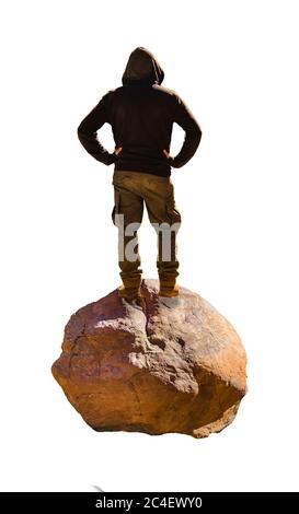 Climbing. Male hands over the cliff closeup Stock Photo - Alamy