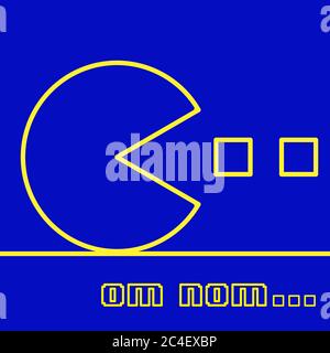 Old video game template. Pac man racing design. Vector illustration ...