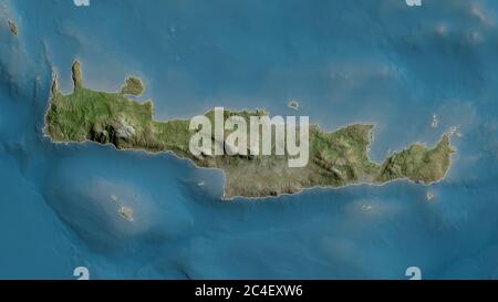 Shape of Crete, decentralized administration of Greece, with its ...