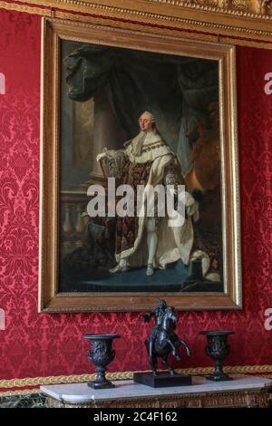 France, Versailles, Palace of Versailles, Salon d'Apollon (the Apollo ...