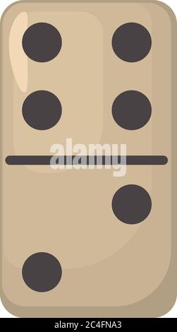 Domino game, illustration, vector on a white background Stock Vector ...