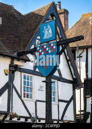 TONBRIDGE, KENT, UK - SEPTEMBER 13, 2019: The ornate Coat of Arms on ...