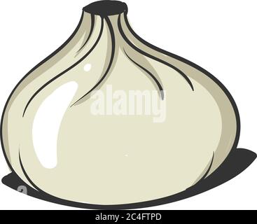 Khinkali vector illustration. Traditional Georgian dumpling, flat style ...