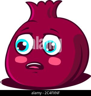 Scared pomegranate , illustration, vector on white background Stock Vector Image & Art - Alamy