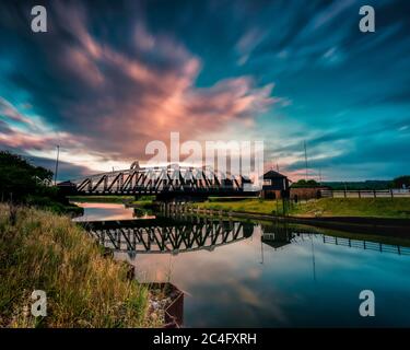 Sutton Weaver Swing Bridge, Sutton Weaver, Frodsham, Cheshire, England ...