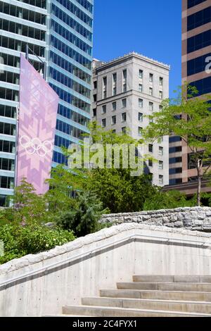 Gallivan Utah Center, Salt Lake City, Utah, USA, North America Stock ...