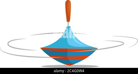 blue spinning top cartoon vector illustration Stock Vector Image & Art ...