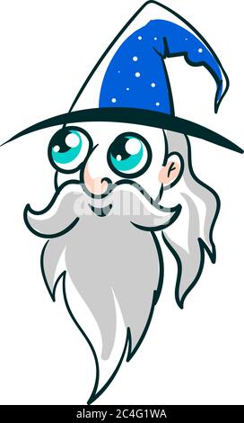 Wizard isolated on the wise background Stock Photo - Alamy