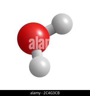 Chemical structure of a water molecule, H2O Stock Photo - Alamy