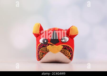 traditional hand made cloth tiger toy Stock Photo - Alamy