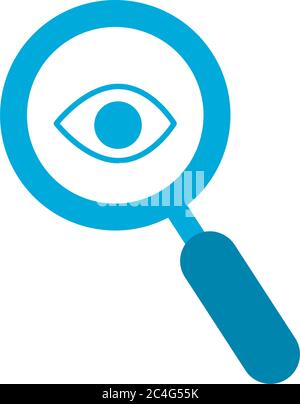 eye inside lupe flat style icon design, Searching theme Vector illustration Stock Vector Image ...