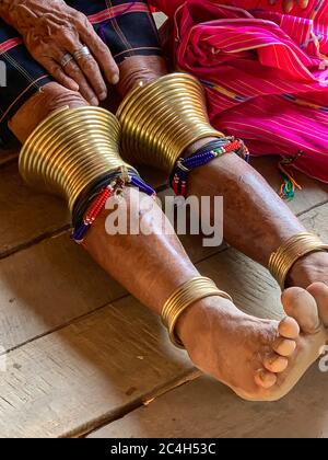 A woman from the Karen Tribe, known as the long-necked women due to ...