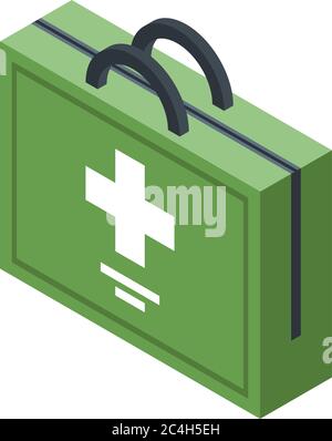 3d First aid kit with green cross isolated Stock Vector Image & Art - Alamy