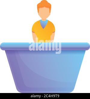 Woman purchasing manager icon. Cartoon of woman purchasing manager ...
