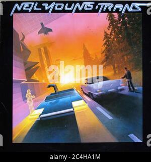 Neil Young - Trans - Vintage vinyl album cover Stock Photo - Alamy