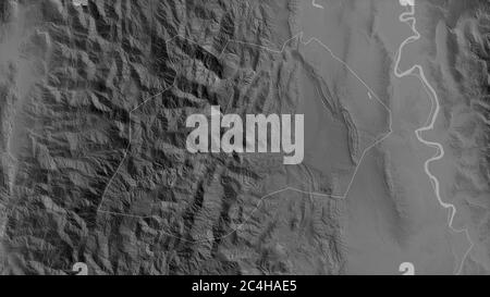 Kalinga, province of Philippines. Grayscaled map with lakes and rivers ...