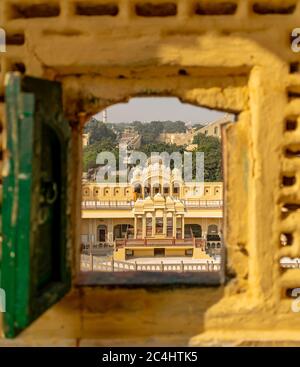 small window of Palace of the Winds, Hawa Mahal, Jaipur, Rajasthan ...