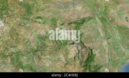 Area of Limpopo, province of South Africa, isolated on a solid ...