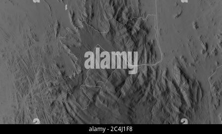 Area of Kandy, district of Sri Lanka, isolated on a solid background in ...