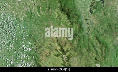 Area of Kandy, district of Sri Lanka, isolated on a solid background in ...