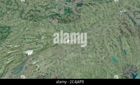 Solothurn, canton of Switzerland. Satellite imagery. Shape presented ...