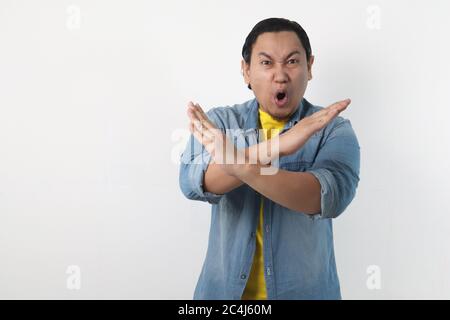 Japanese gesture for no. Crossed fingers, hands crossing forefinger ...