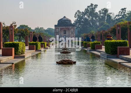 Fountain in the garden of Sunder Nursery in Delhi India, working ...