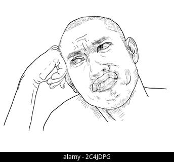 wondering / thinking man illustration Stock Vector Image & Art - Alamy