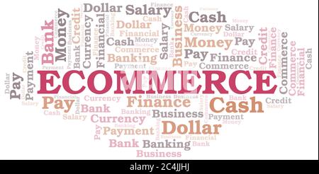 Ecommerce typography vector word cloud. Wordcloud collage made with the ...