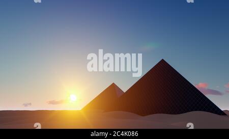 Pyramidal Solar Panels in the Desert with Palm Trees Stock Photo - Alamy