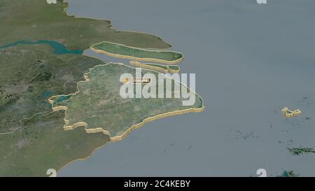 Map of Shanghai, China, satellite view, map in 3d Stock Photo - Alamy